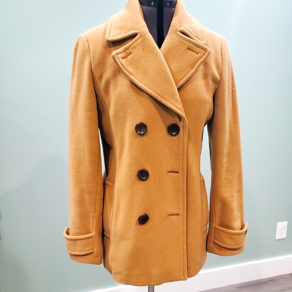 Lands' End | Jackets & Coats | Camel Pea Coat | Poshmark